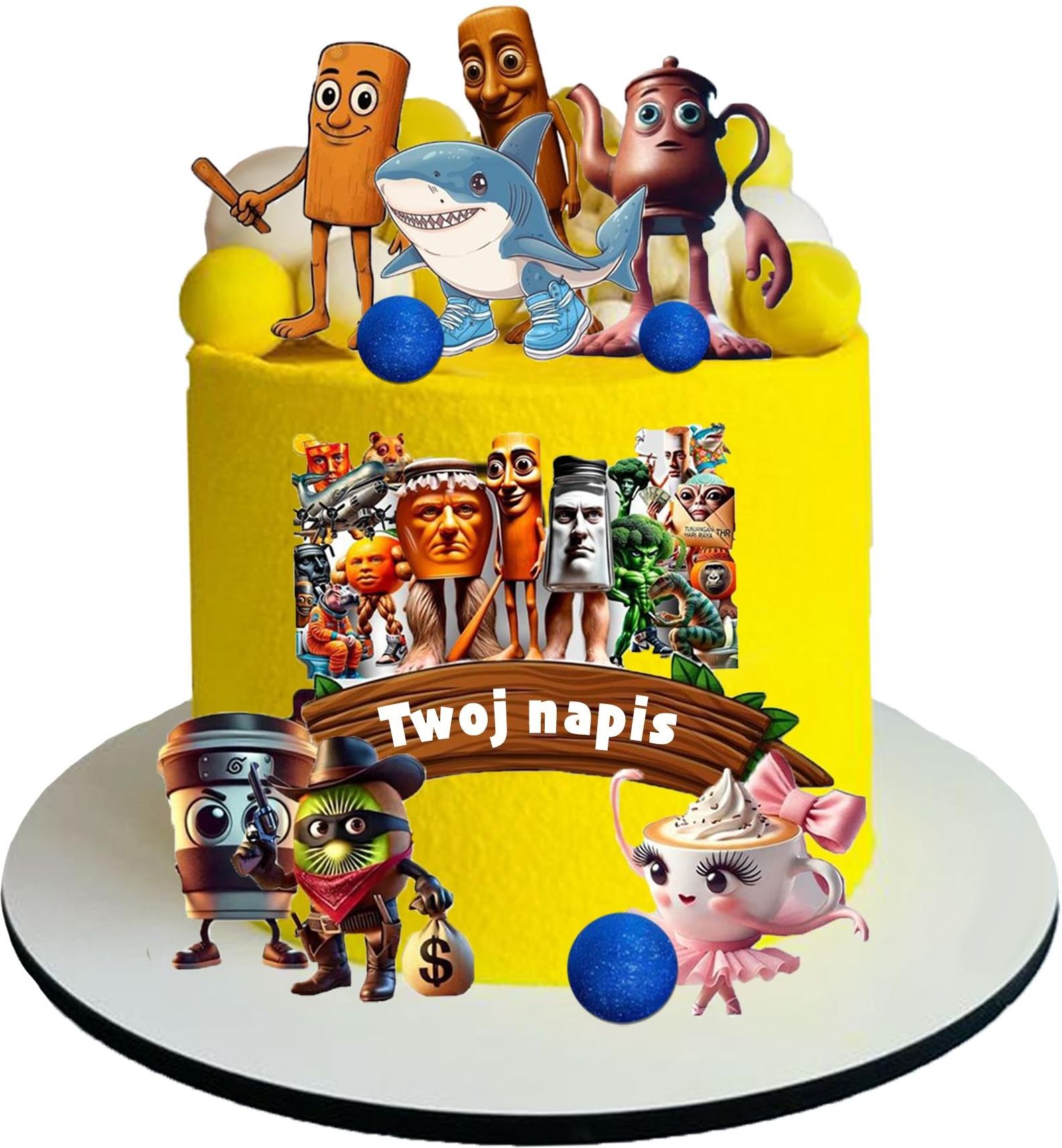 Wydruk Cukrowy Tik Tok Masa Cukrowa Brainrot Mem Ballerina Capuchina ...