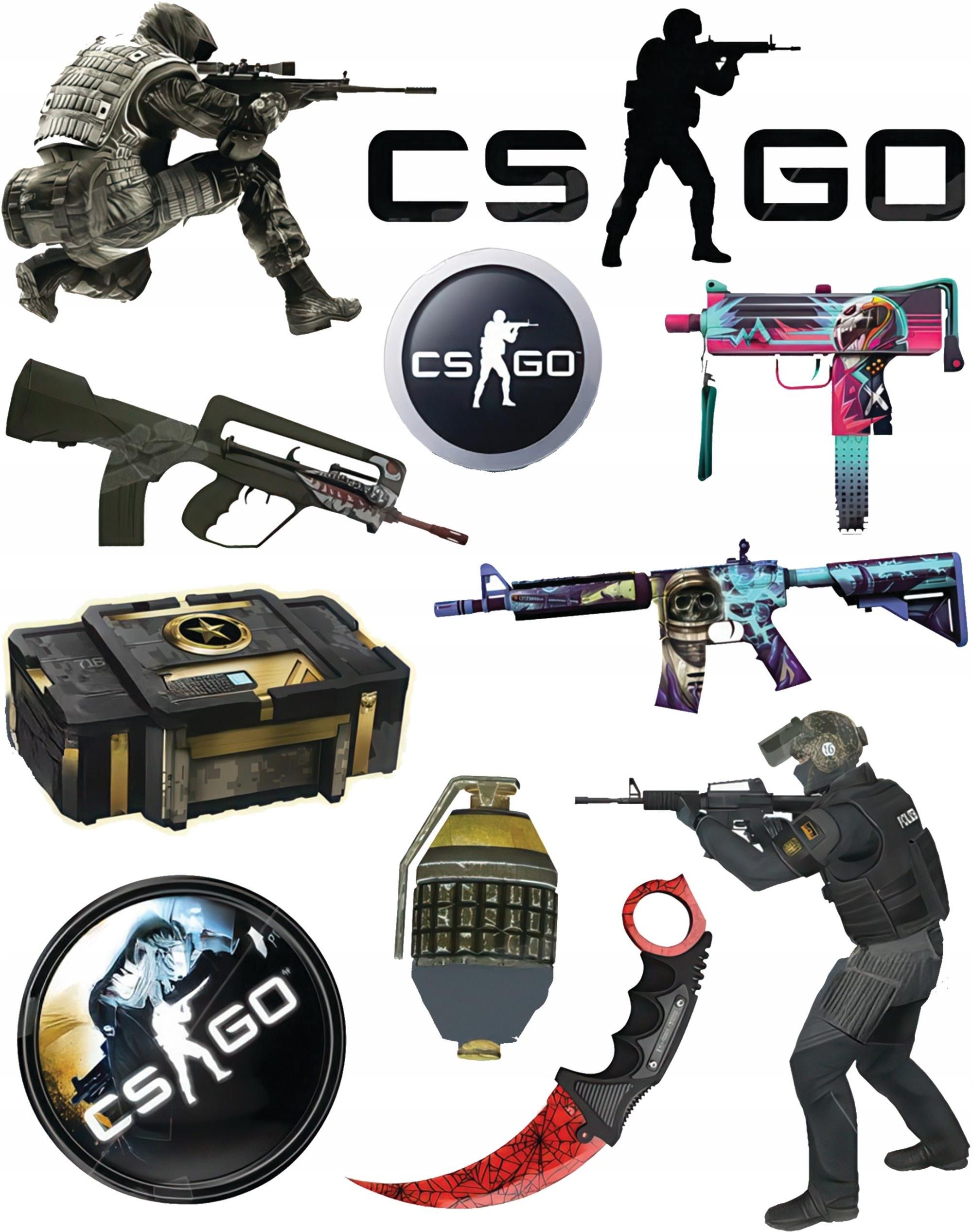 Wydruk Cukrowy Opłatek na Tort Masa Cukrowa Counter-Strike Cs Go Gra #1 ...