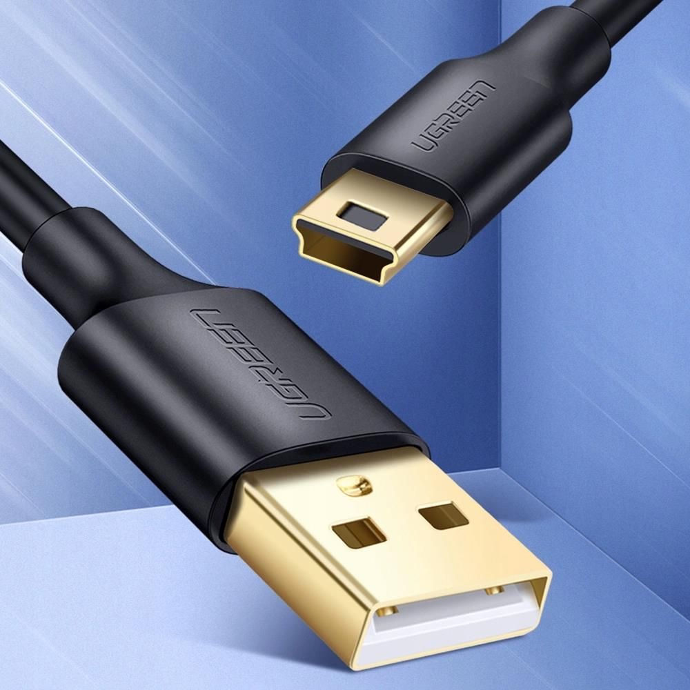 Ugreen pozłacany kabel Usb mini Usb 0,5m czarny do nawigacji kamery ...