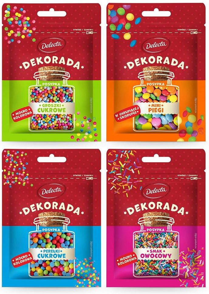 Delecta Dekorada Mix Dekoracji 4Szt. Dekoracje Posypki Do Ciast Święta ...