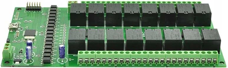 Mikrokontroler 16 Channel Usb Relay Module- moduł z 16 przekaźnikami ...