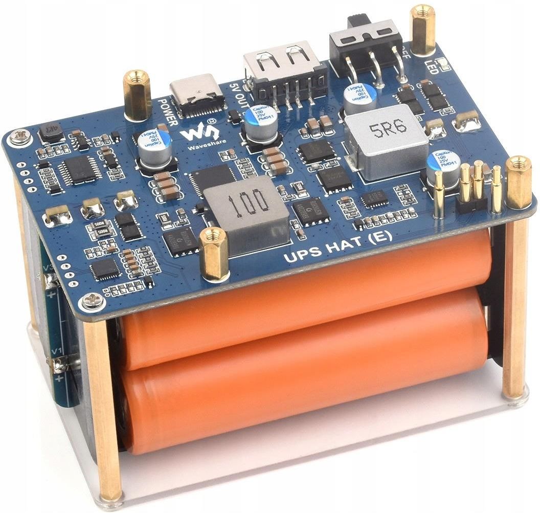 Mikrokontroler Zasilacz awaryjny Ups Hat (e) do Raspberry Pi na 4×21700 ...