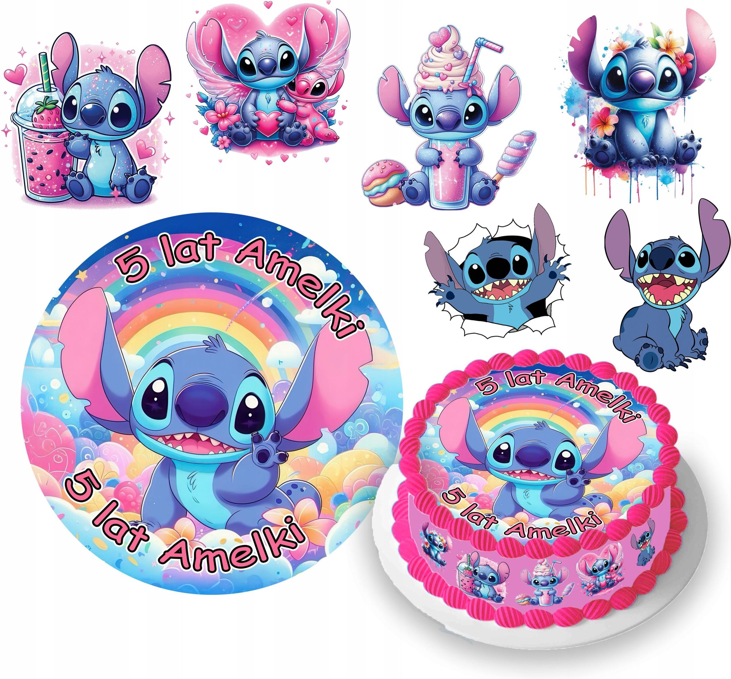 Zestaw Opłatek Na Tort Stich Sticz Stitch Lilo Tekst Postacie #101 ...