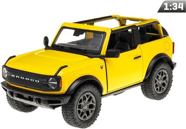 Carmotion Model 1:34 2022 Ford Bronco Open Top Żółty A11767Z - Ceny i ...