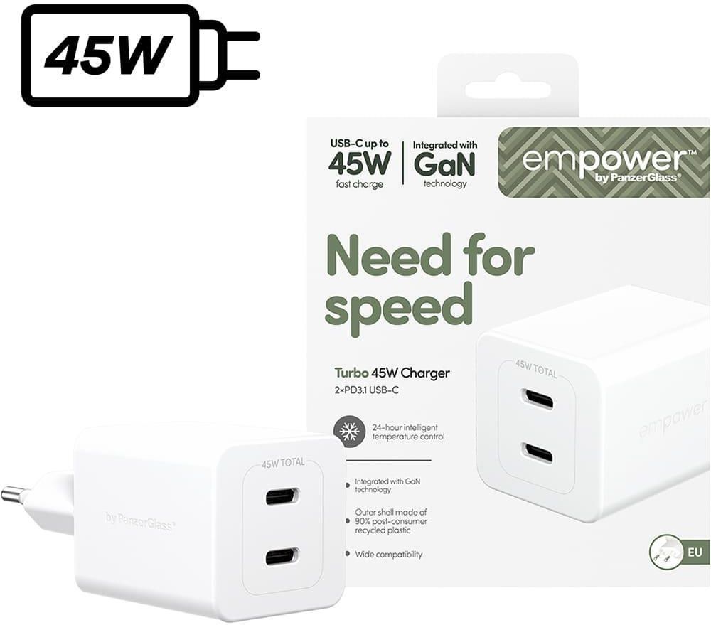 Ładowarka do telefonu Panzerglass Empower By Turbo 45W Charger Incl 2 X ...
