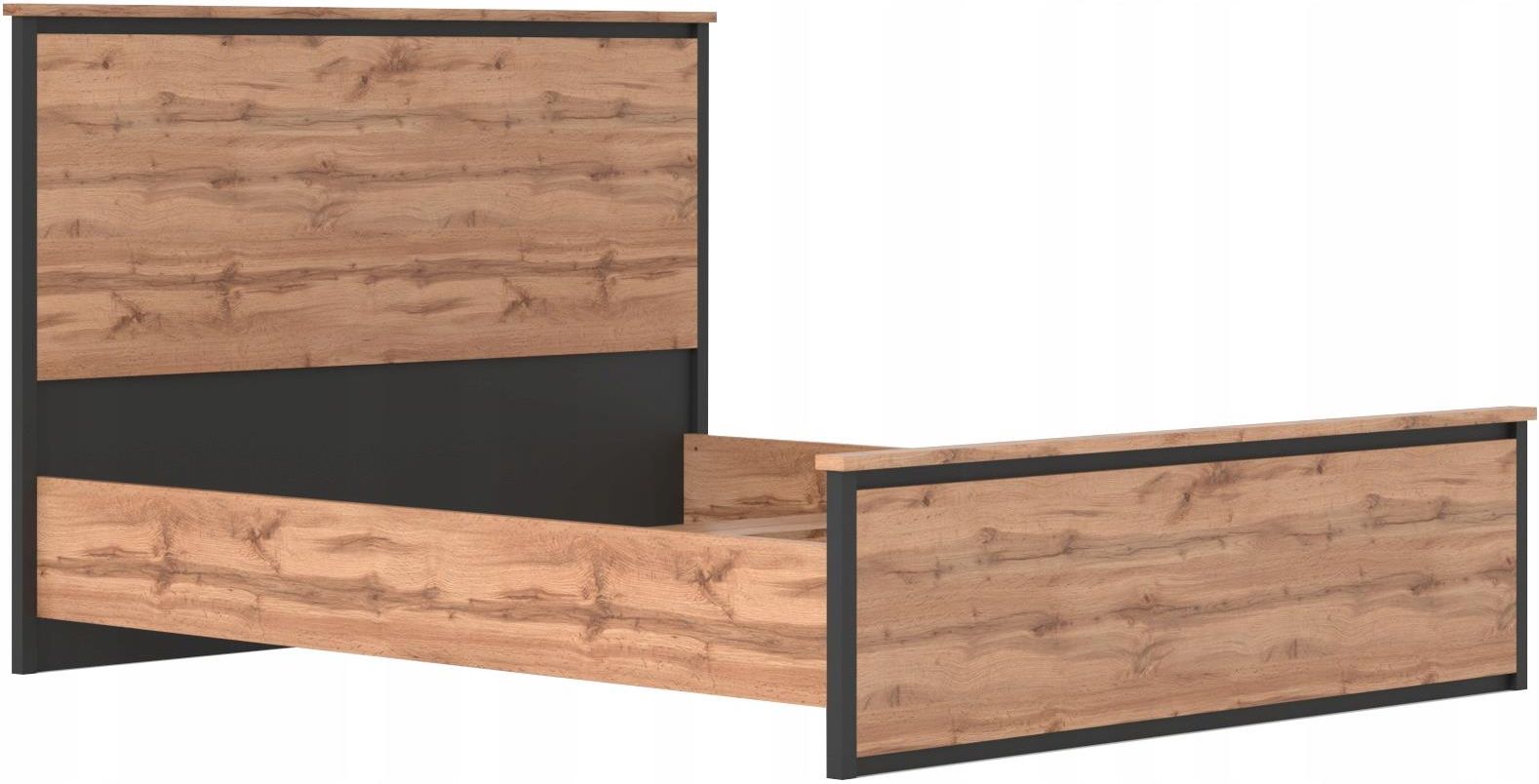 Furni Masters Łóżko Ze Stelażem W Stylu Loft Nowoczesne Dąb Wotan ...