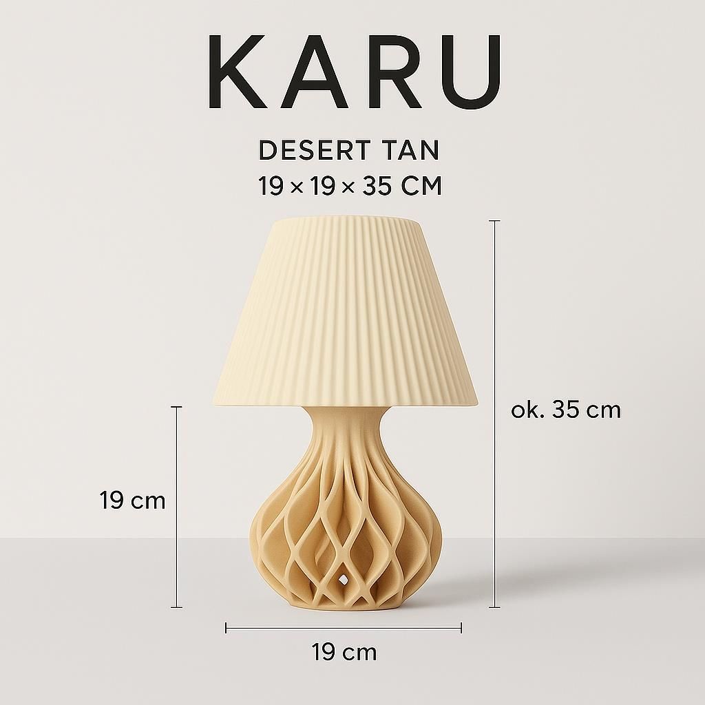 3D Forge Lampa Karu Desert Tan Plisowany Abażur Led E27 1868843782 ...