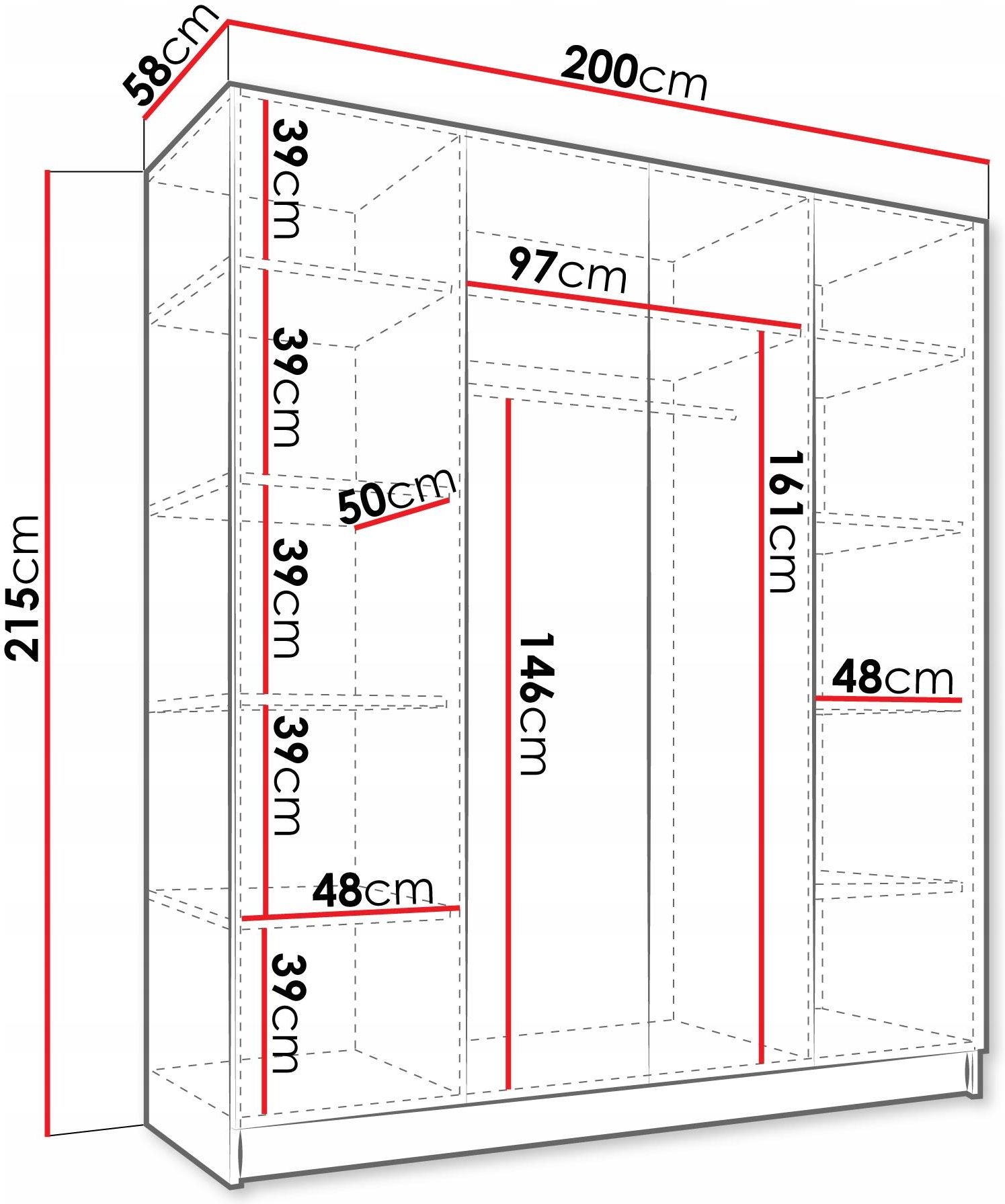 Mirjan Szafa Pokojowa Maksanty Ii 200cm 1869038654 - Opinie i ...