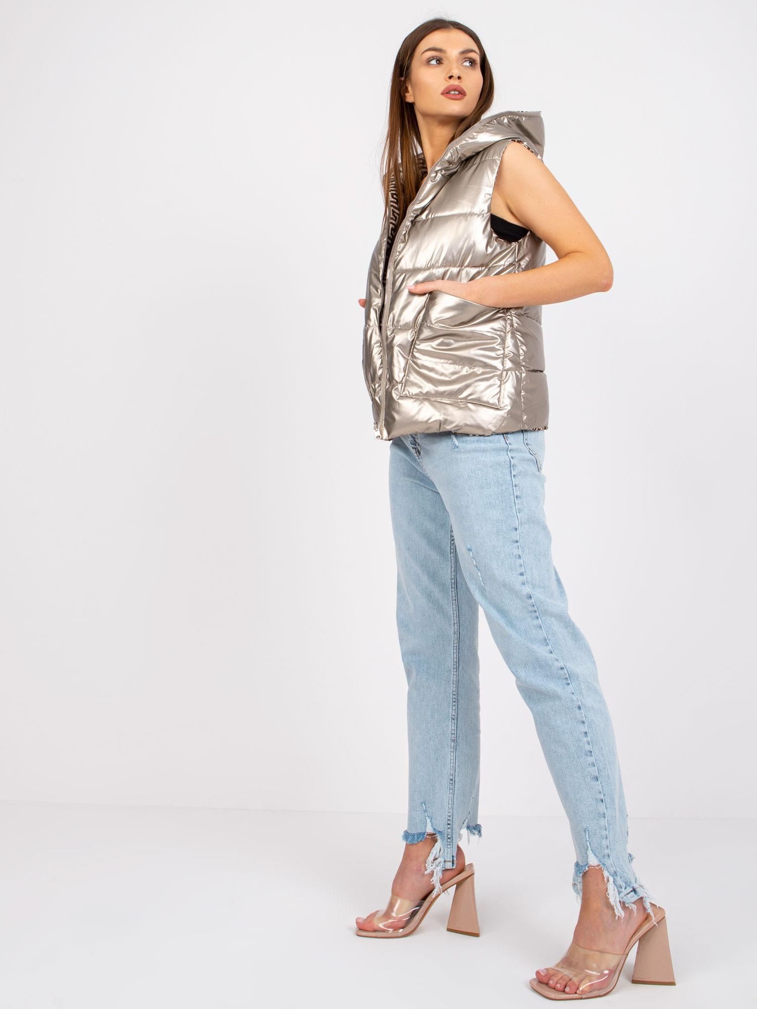 Beżowa dwustronna kamizelka damska Addison - Ceny i opinie - Ceneo.pl