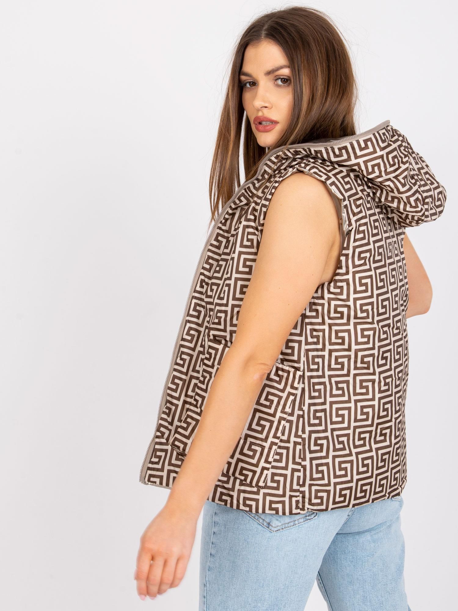 Beżowa dwustronna kamizelka damska Addison - Ceny i opinie - Ceneo.pl