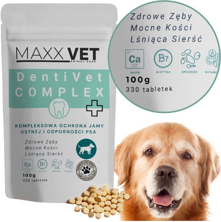 Zestaw Immu Vita+ 350 Tab. Dentivet 330 Tab. Odporność Zdrowe Zęby Psa ...