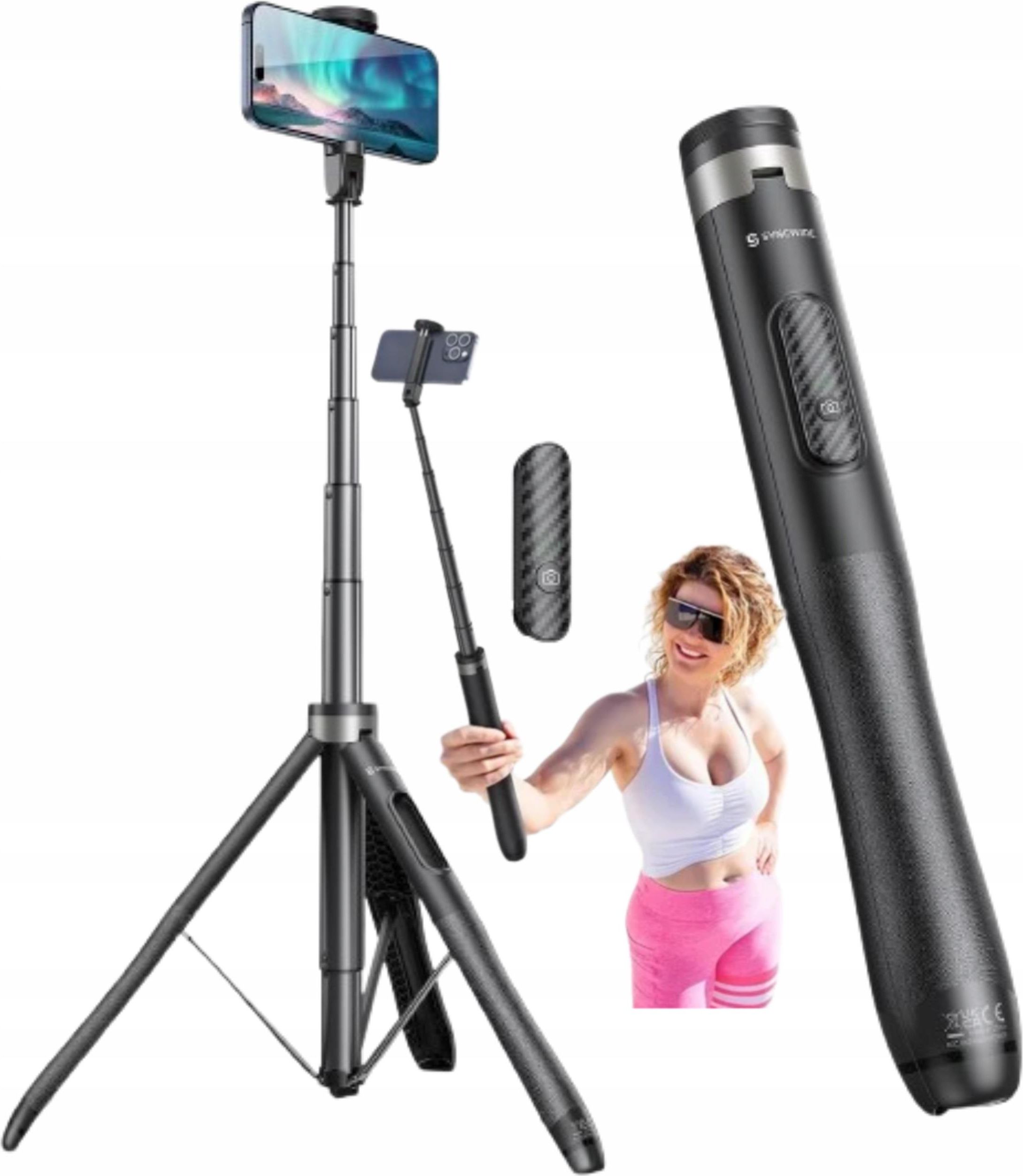 Statyw Statyw Bluetooth Do Telefonu Kij Selfie 360 iPhone Android ...