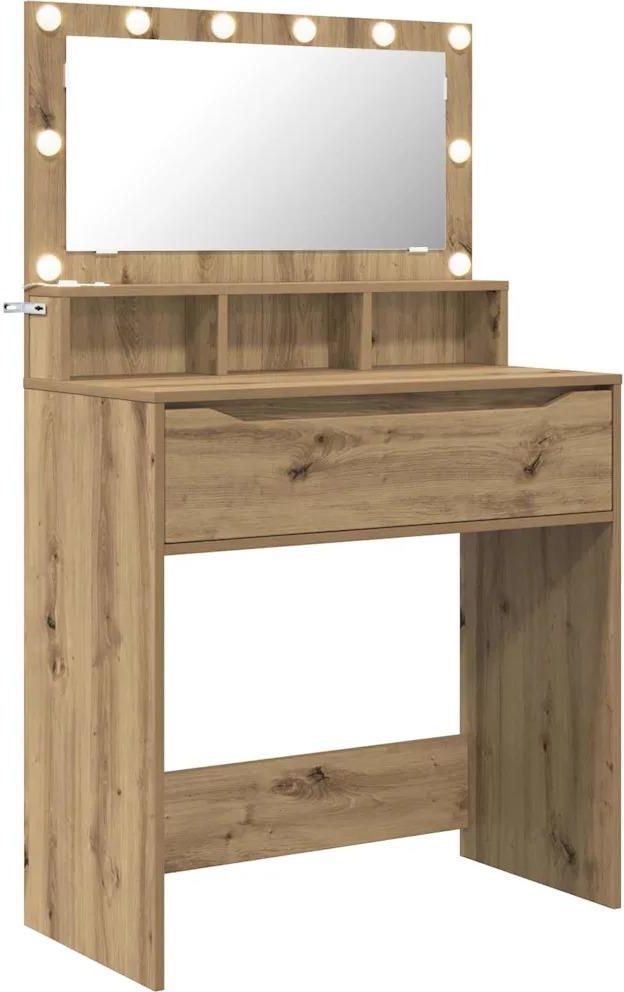 VidaXL Toaletki Do Sypialni Dąb Rzemieślniczy 80x39,6x135cm (888976 ...
