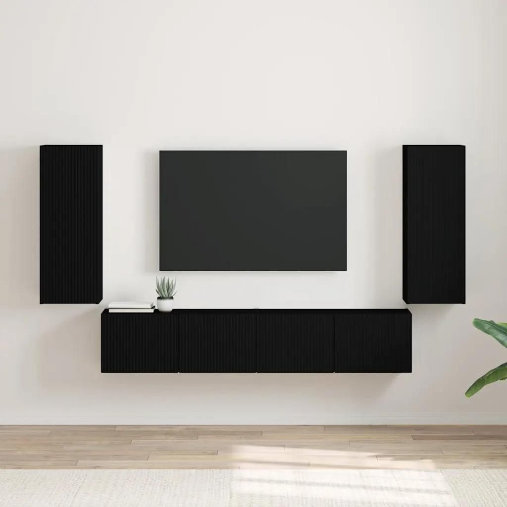 VidaXL Szafka Pod Telewizor 2szt. Czarny 30x31x80cm (892292) - Opinie i ...