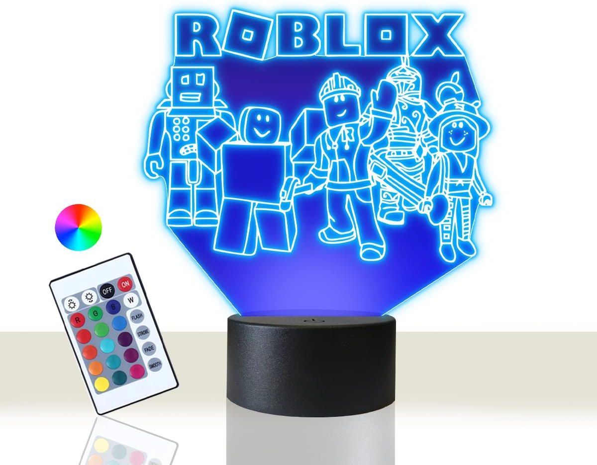 Lampa Plexido Lampka Stołowa Nocna 3D Led Roblox Gra Internetowa Pilot ...