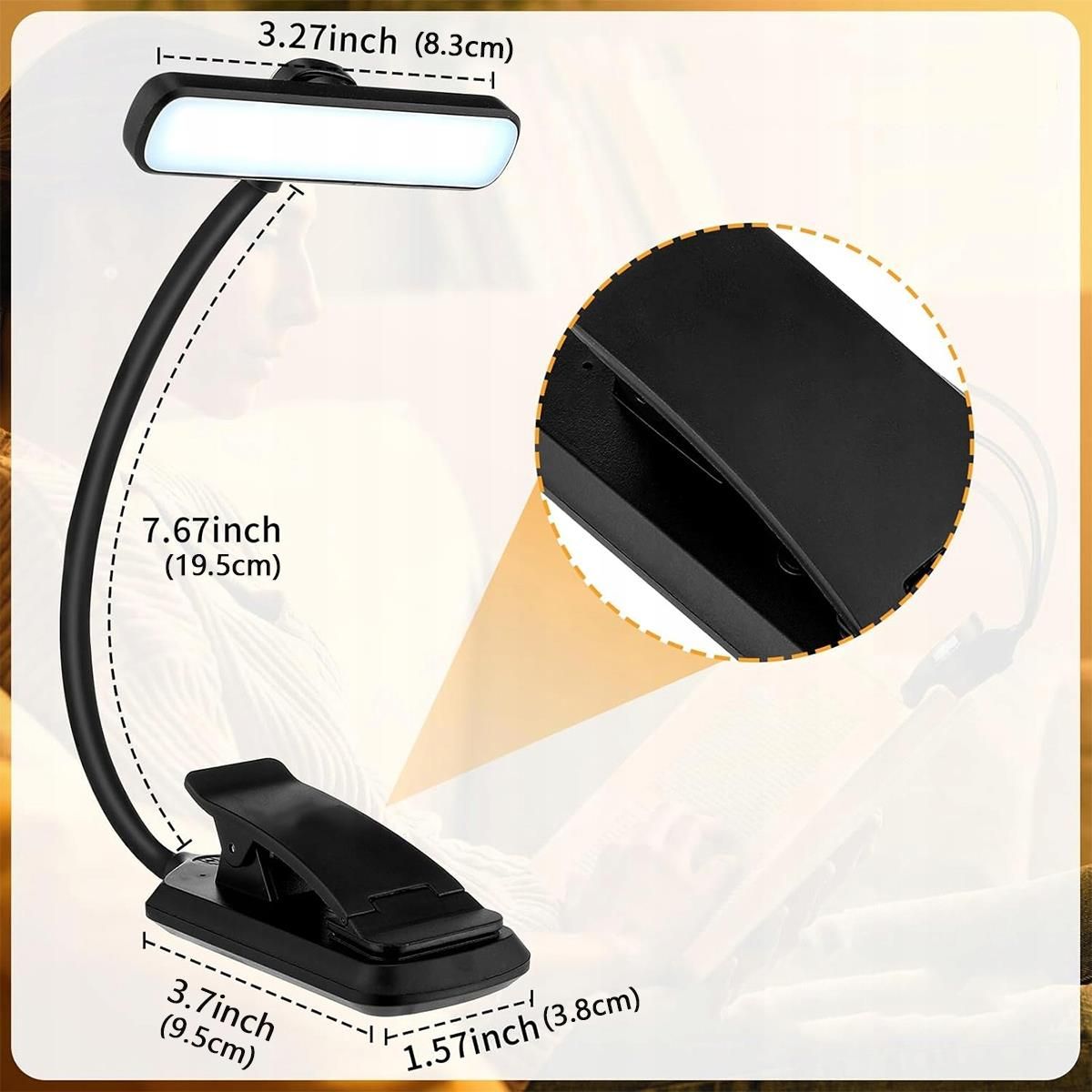 Lampa Lampka Led Z Klipsem Do Czytania Blat Pulpit Usb Książka - Opinie ...