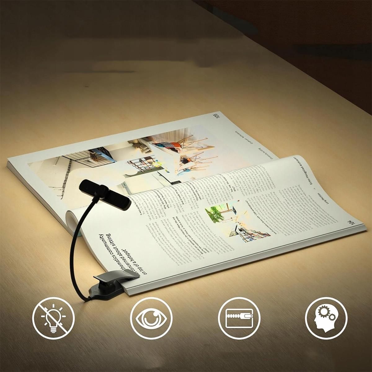 Lampa Lampka Led Z Klipsem Do Czytania Blat Pulpit Usb Książka - Opinie ...