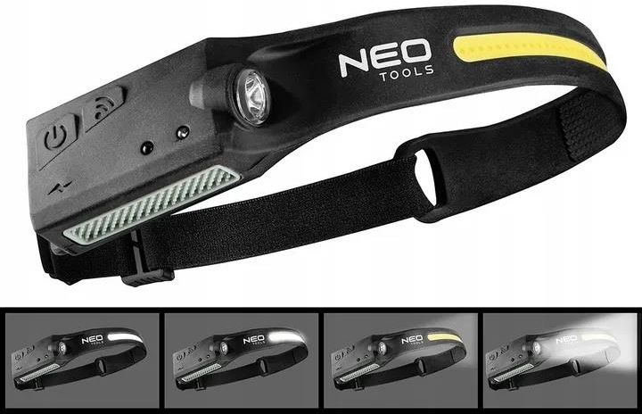 Latarka Neo Tools Latarka 2W1 Czołowa I Boczna Led Akumulatorowa ...