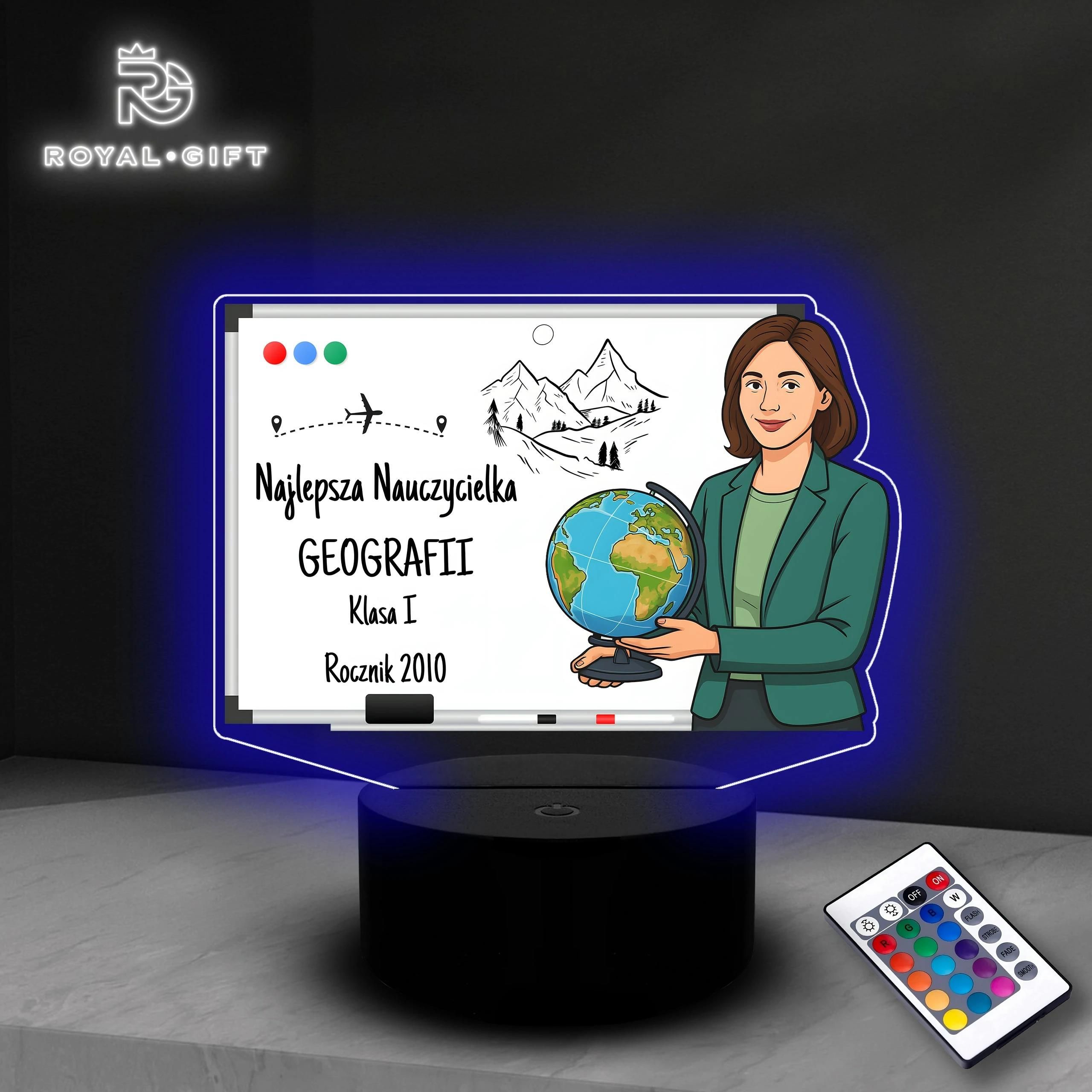 Lampa Lampka Led Statuetka Biurkowa Z Okazji Dnia Dzień Nauczyciela ...