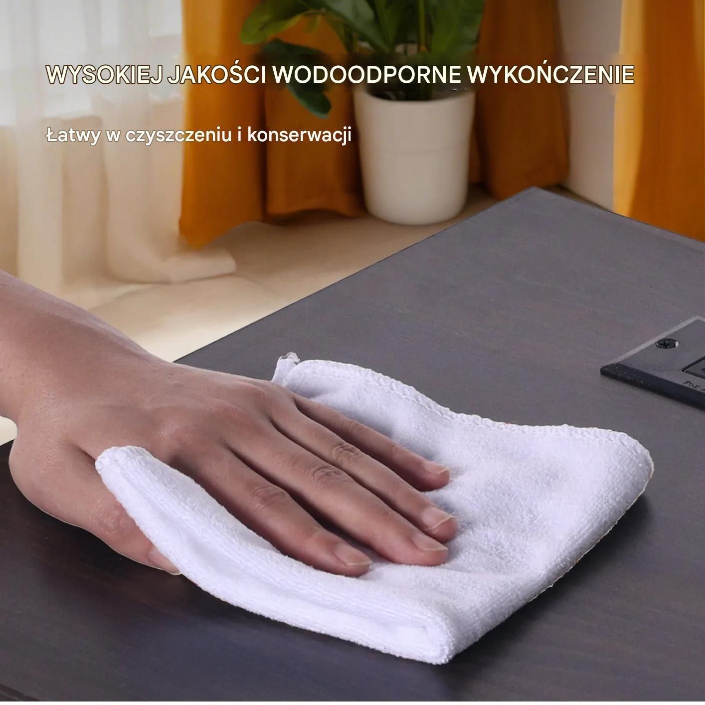 Stoliki nocne 2szt z USB i LED 3-poziomowe białe do salonu i sypialni ...