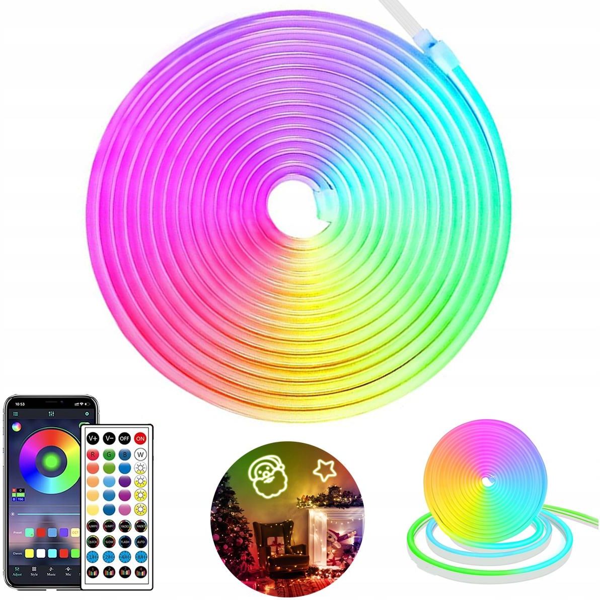 Taśma Led Rgb 20m Ledy 5050 Listwa Rgb 24v Mocna Na Pilota Aplikacja ...