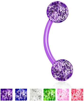 Piercing4U Kolczyk do BRWI septum smiley bioflex (Ba16) (Czerwony ...