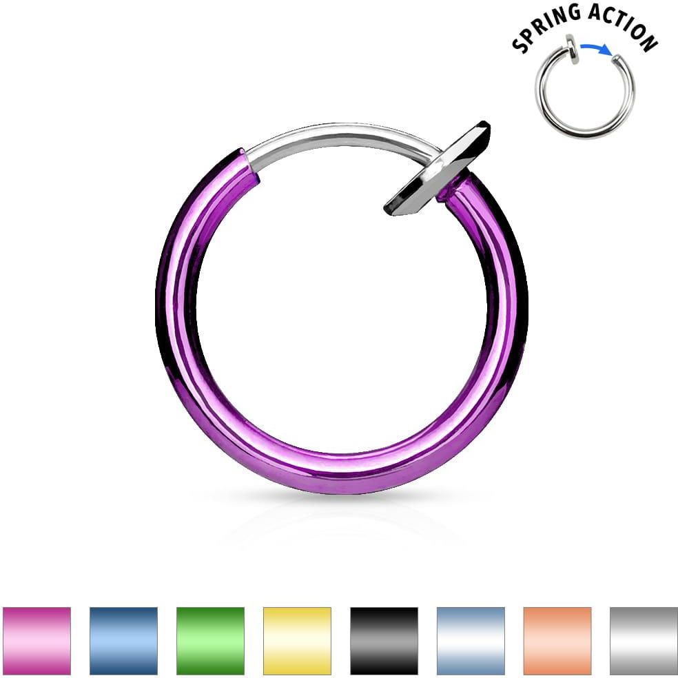 Piercing4U FAKE oszukany Kolczyk do nosa kółko nostril złote septum ...