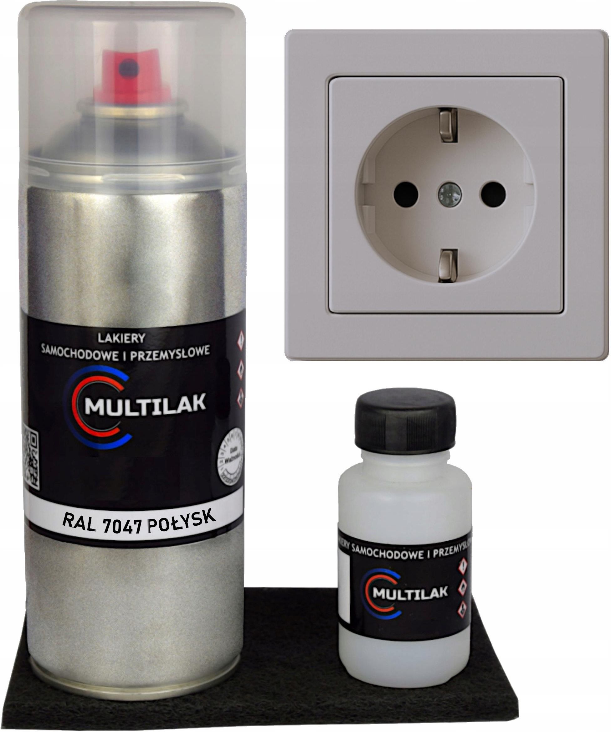 Lakier Lakier Farba w Sprayu do Gniazdek i Włączników Ral 7047 Połysk ...