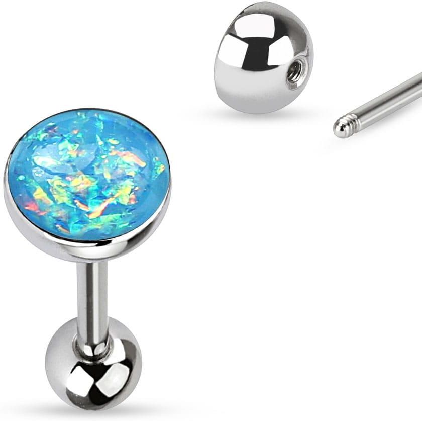 Piercing4U Kolczyk w JĘZYKu opalizujące kryształki piercing (J63 ...