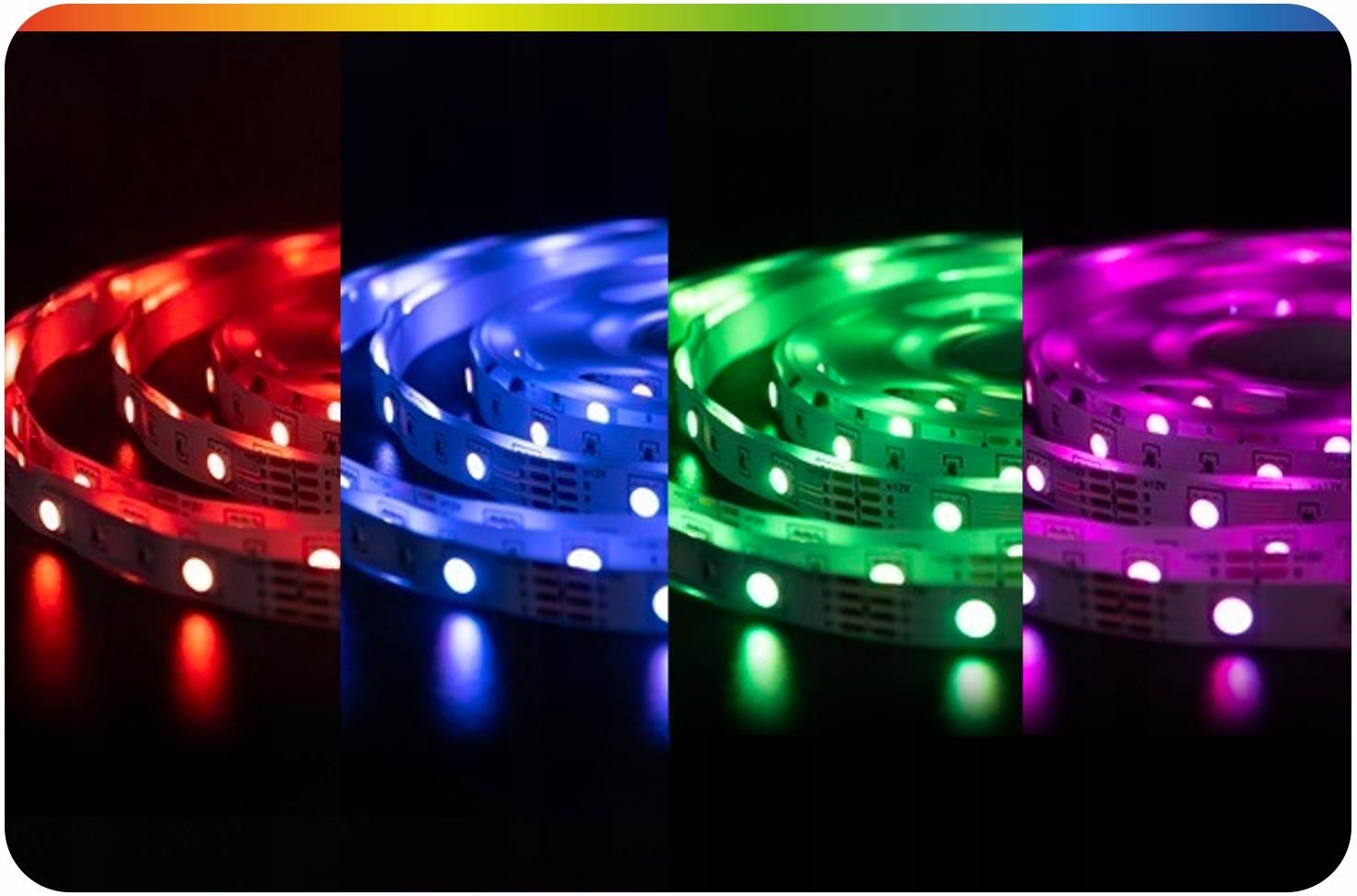 Ledrgb Taśma Led 5M Rgb Usb 5050 do Tv Ledy Pilot Aplikacja Zestaw ...