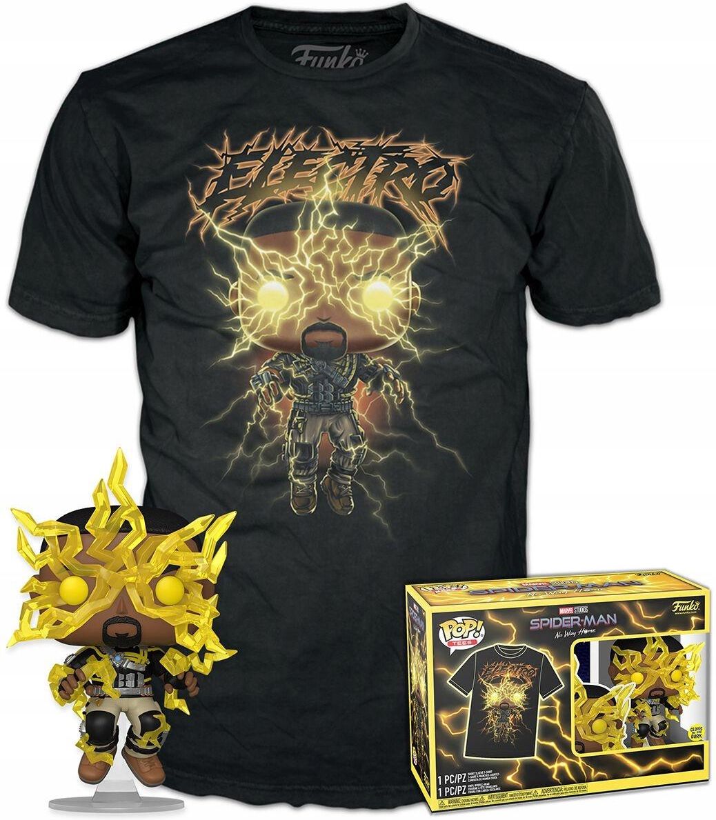Funko Pop Tees! Spider-Man: No Way Home Electro Marvel T-Shirt L - Ceny ...