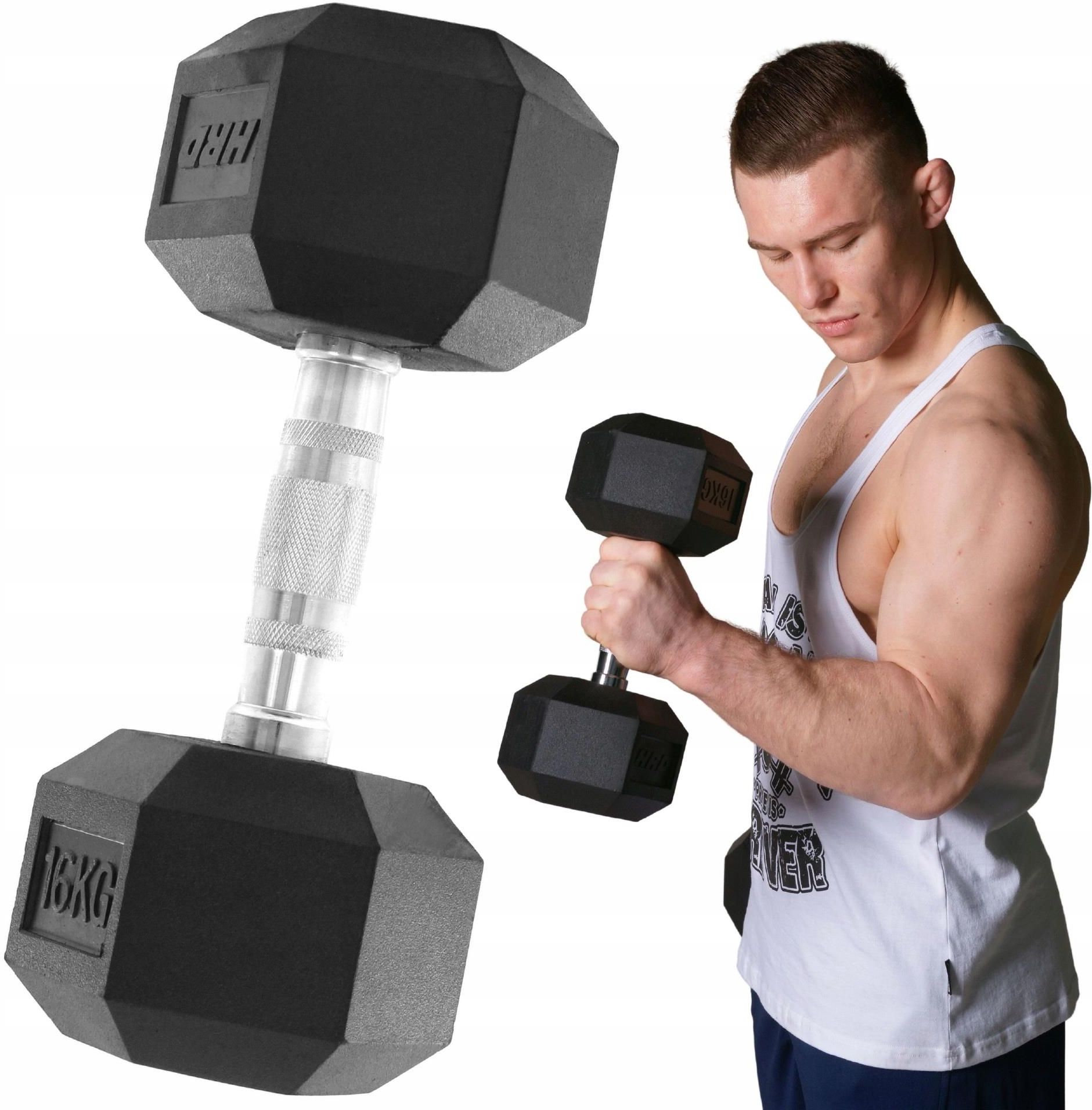 Hrd System Hantla Hex Gumowana 16Kg Hexagonalna Żeliwna Powlekana ...