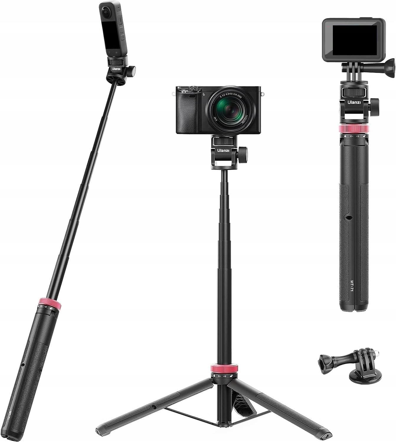 Statyw Ulanzi MT-71 Statyw Selfie Stick 146cm Do Kamer Akcji Dji One Xr ...