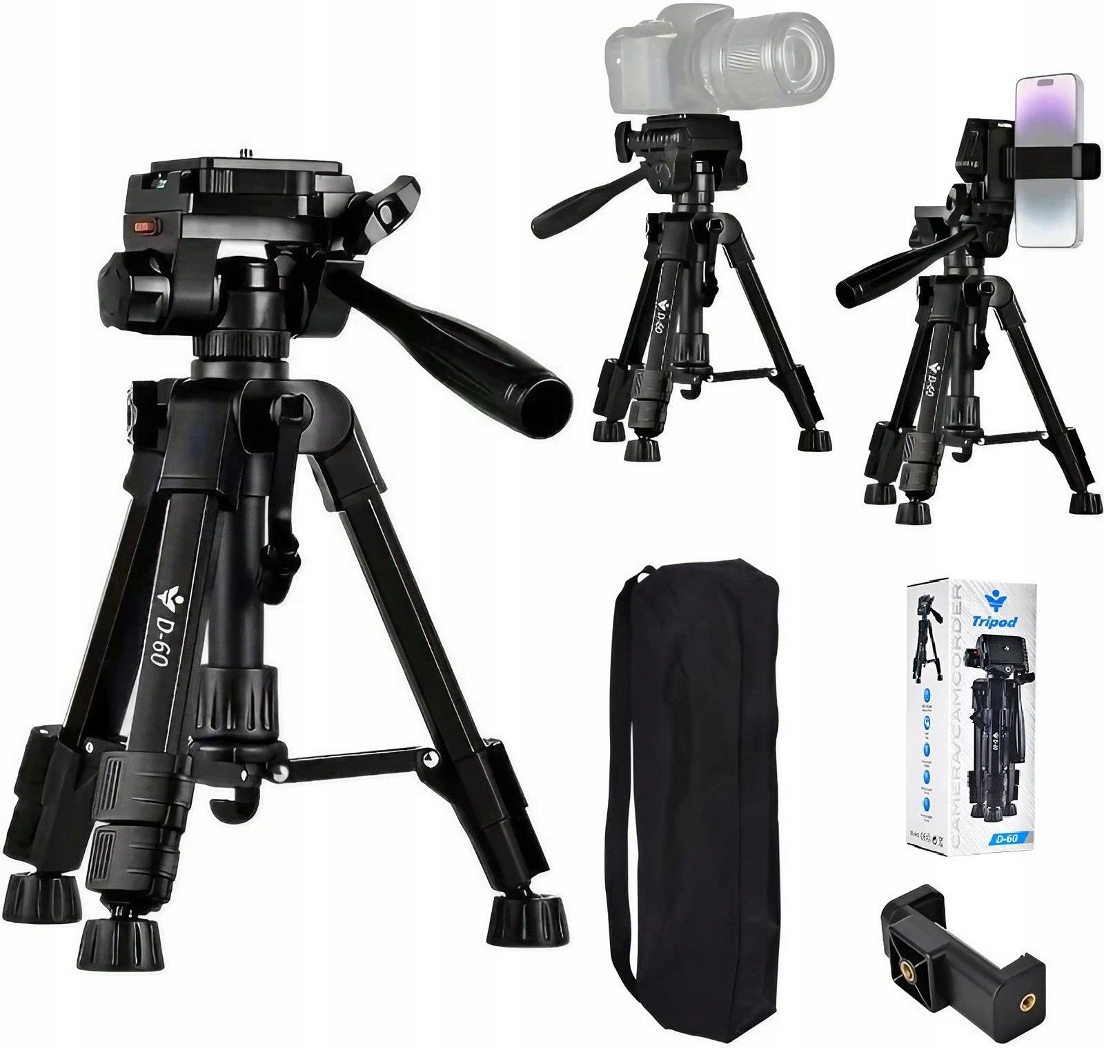 Statyw Smart-Tel Statyw Fotograficzny Tripod Do Aparatu Kamery Uchwyt ...