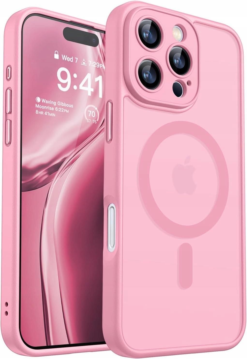 Sasal Etui Do Iphone 14 Pro Do Magsafe Pudrowe Różowe Półprzeźroczyste ...