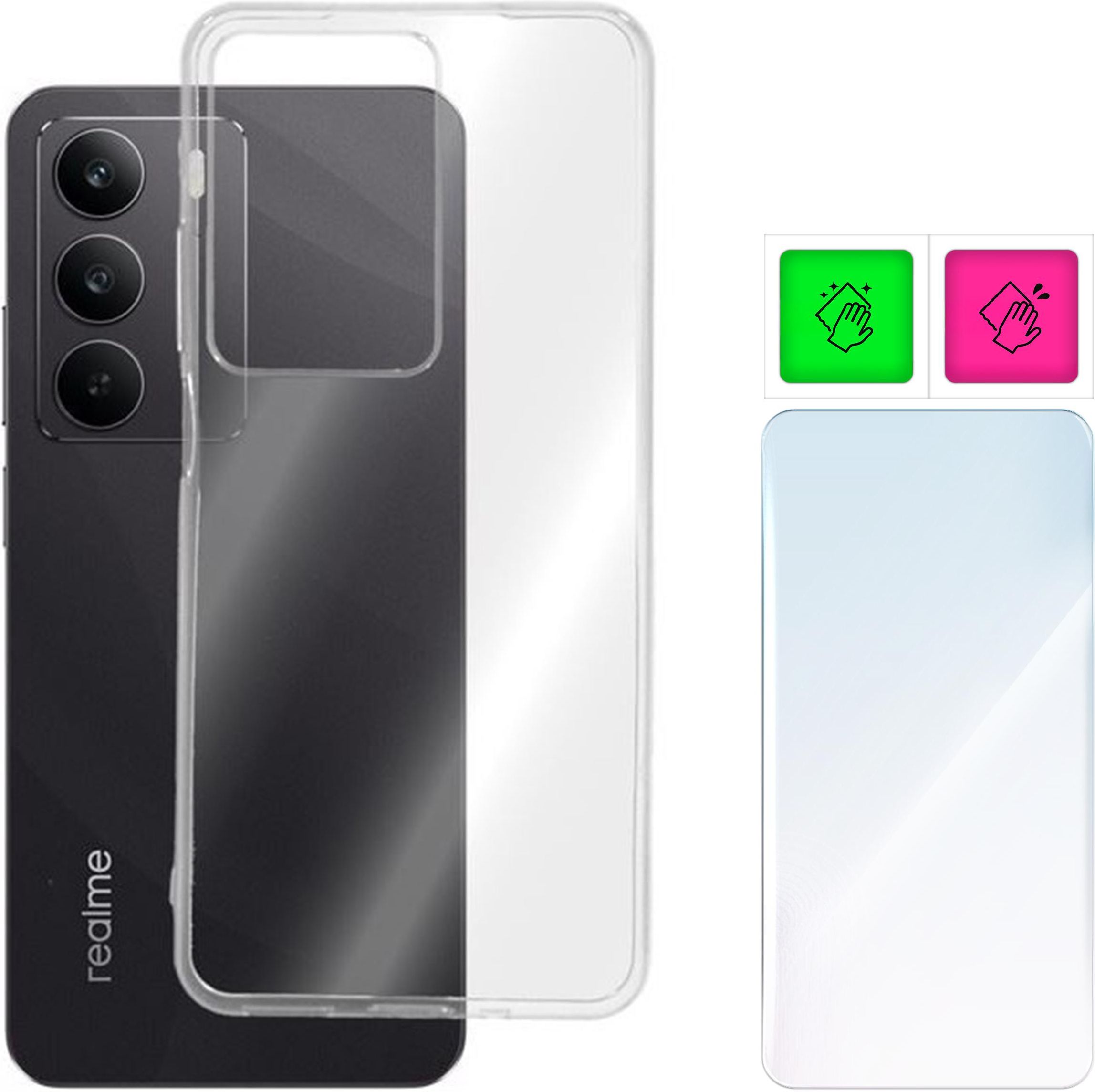 Fonneo Etui Do Realme P3 Lite Obudowa Plecki Clear Case Pokrowiec ...