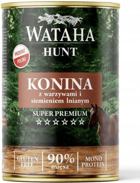 Karma Wataha Hunt Monobiałbowa Karma Dla Psa Konina Z Warzywami Puszka ...