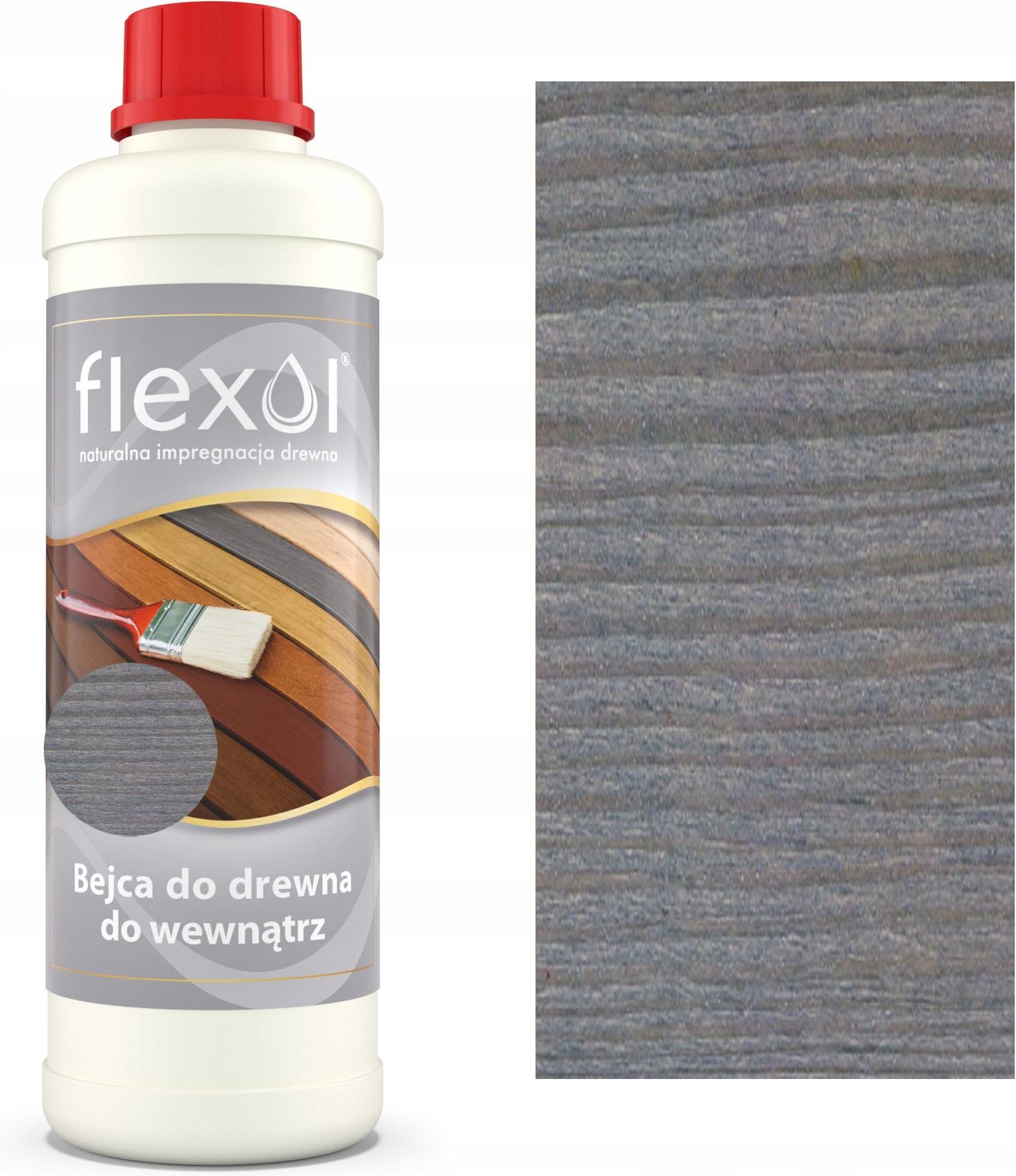 Flexol Szara Bejca Do Drewna Wewnętrzna Ekologiczna Popiel 0,5L 500Ml ...
