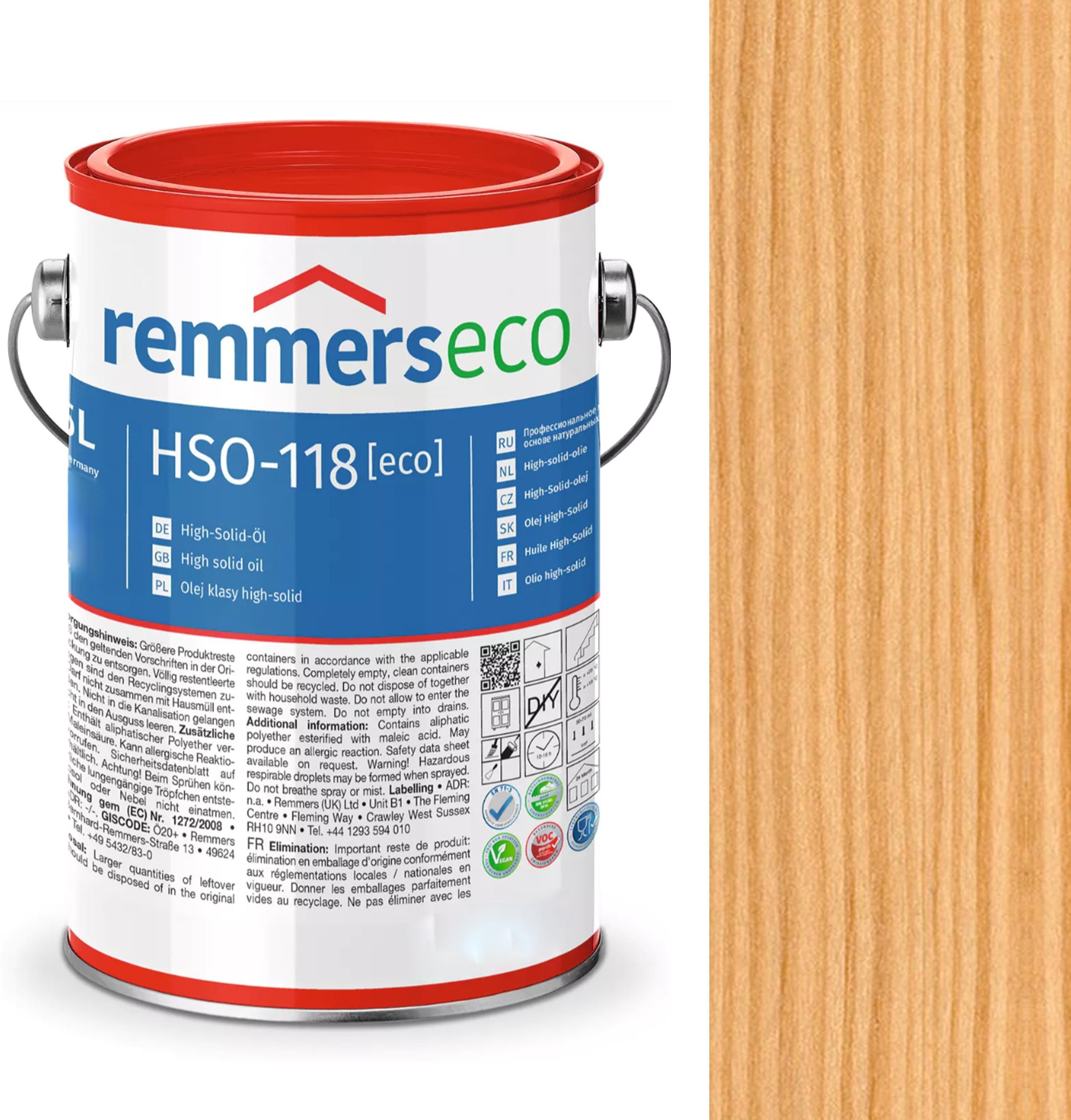 Remmers Hso 118 High Solid Ol Eco Bejca Olej Wosk 3W1 0,75L Bezbarwny ...