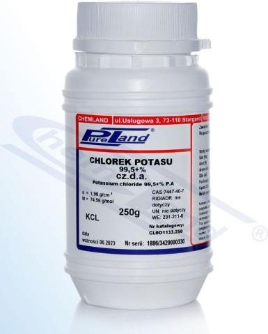 Pureland Chlorek potasu PureLand, twardy, butelka HDPE 250 g - ceny i ...
