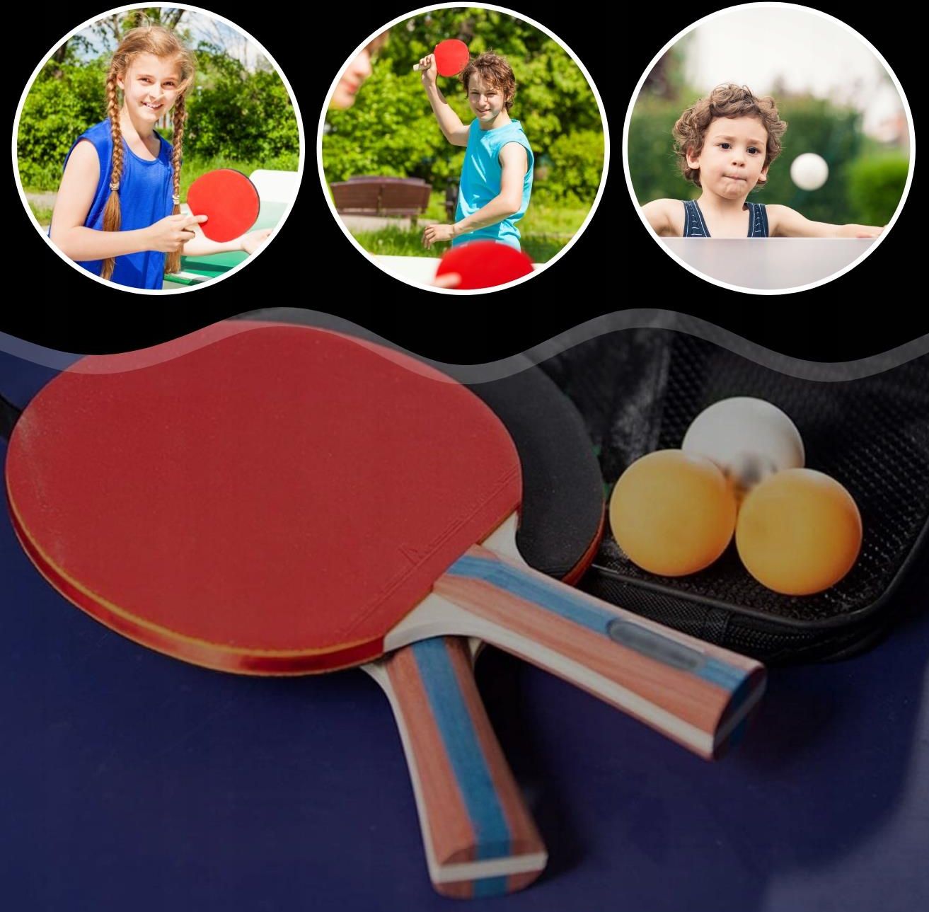 Memflow 2X Paletki Rakietki Do Ping Ponga Tenisa Stołowego Zestaw 3 Piłeczki - Ceny i opinie ...
