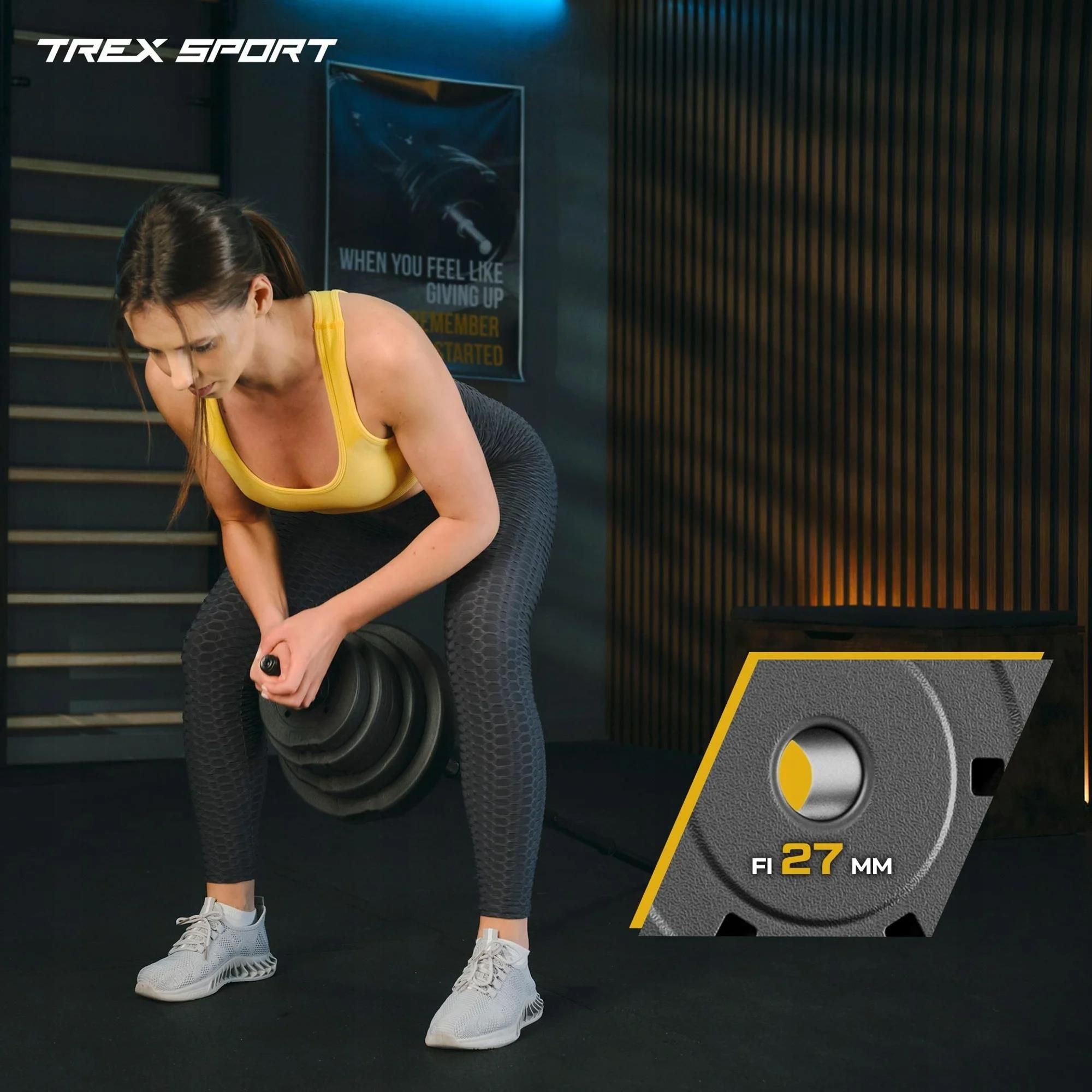 Trex Sport Sztanga Zestaw Obciążeń Bitumicznych 82Kg Z Gryfami Do ...