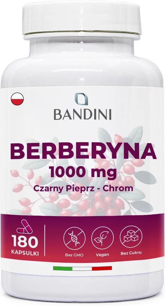 Bandini Pharma Berberyna 180 kapsułek po 500mg - Opinie i ceny na Ceneo.pl