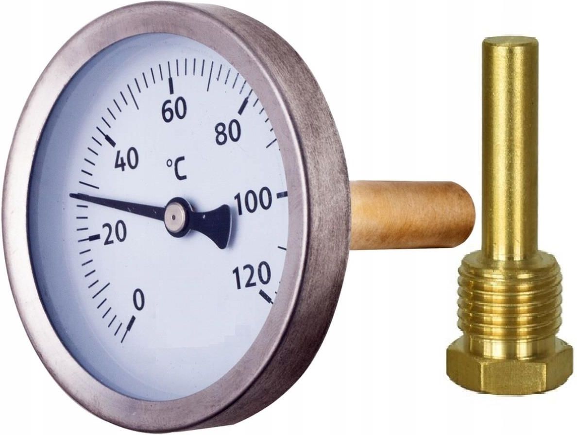 Termometr Tarczowy Tylny Fi63 120 St.C Bimetal Wyjmowany Do Grilla ...