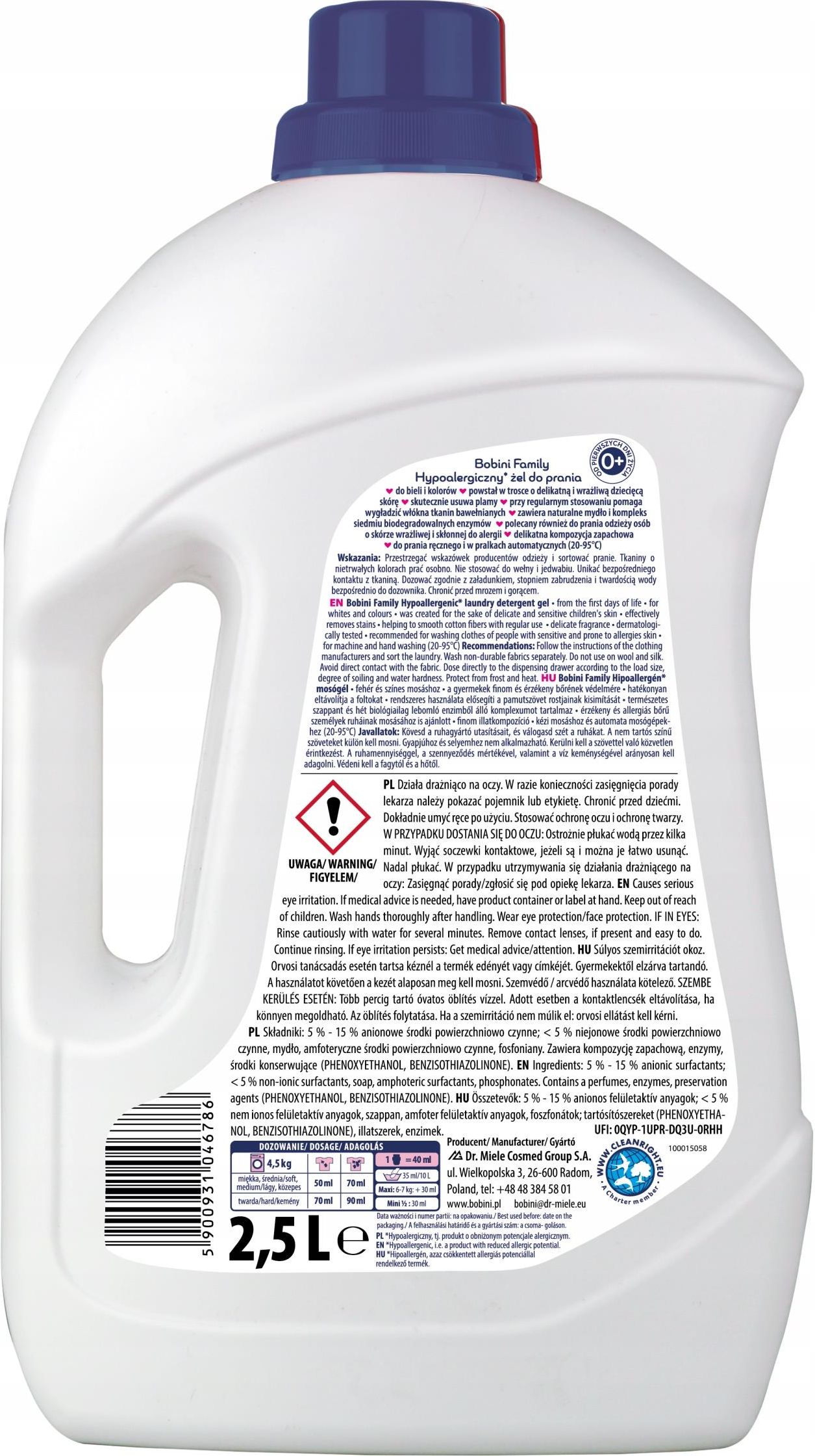 Bobini Family Żel Do Prania 2,5L Płyn Do Płukania Tkanin Sensitive 1,8L ...