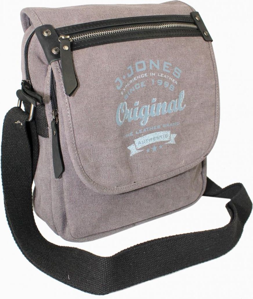 Torebka Skórzana Torba JENNIFER JONES Listonoszka CANVAS Z Elementami ...