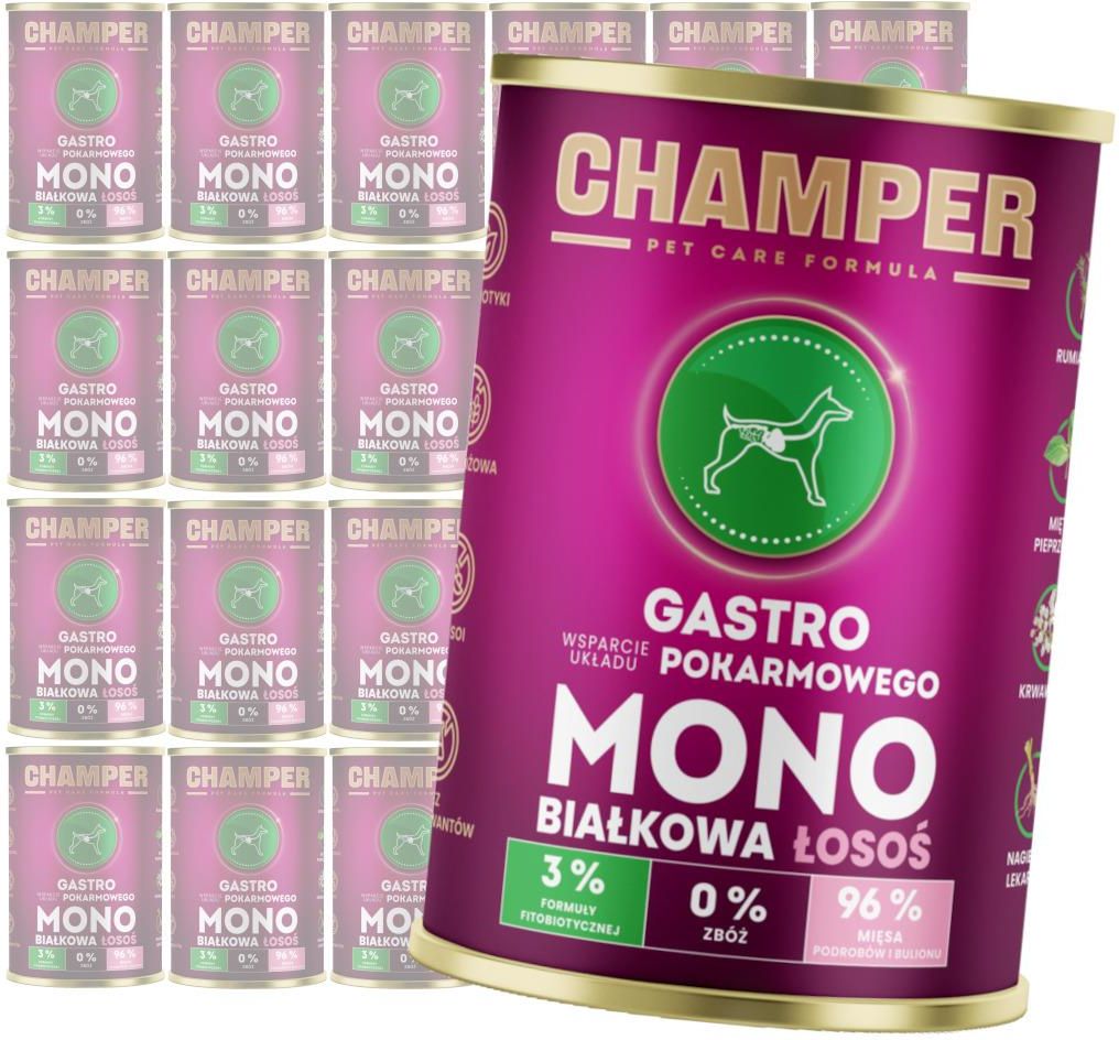 Karma Champer Gastro Monobiałkowa Mokra Karma Dla Psa Z Łososiem ...