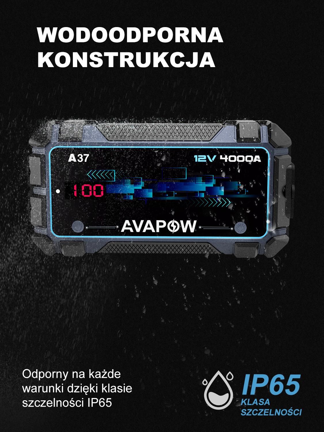 Avapow Booster Jump Starter A9 Max (A37) 4000A Powerbank 20000Mah ...