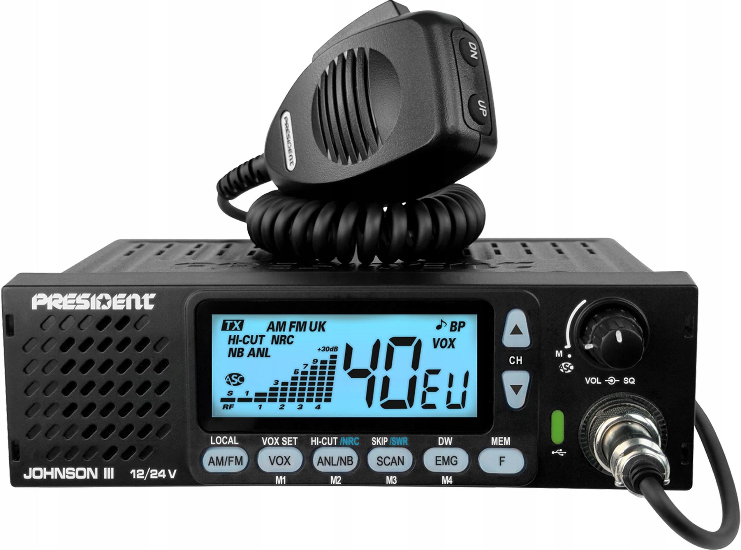 CB Radio President Cb Radio Johnson Iii Asc 12/24V Vox Nrc Swr Z ...