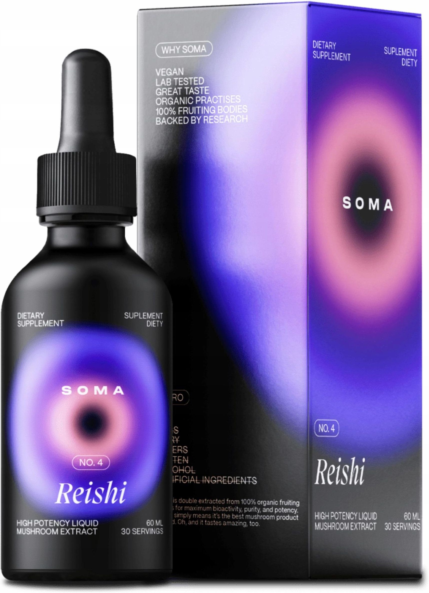 Reishi Grzyby Adaptogeny Ekstrakt Relaks Spokój Sen Regeneracja SOMA ...